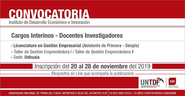LA UNTDF ABRIÓ CONVOCATORIAS PARA CUBRIR CARGOS DE DOCENTE INVESTIGADOR ...